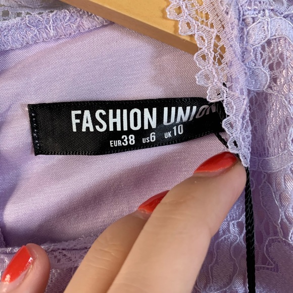 Fashion Union | Dresses | Nwt Asos Fashion Union Dress In Lace Size 6 ...